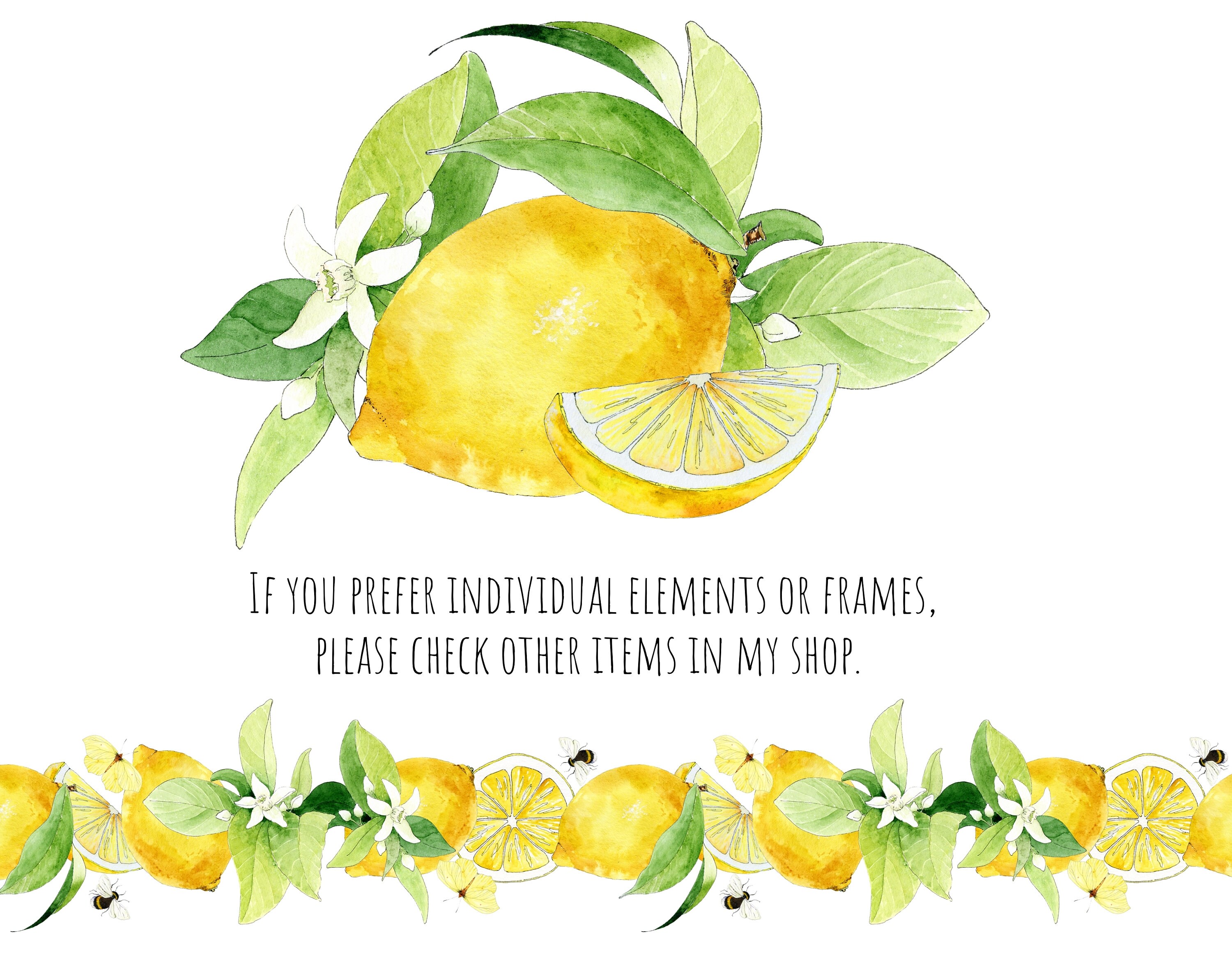 Watercolor Lemon Digital Paper 12 Seamless Patterns. - Etsy