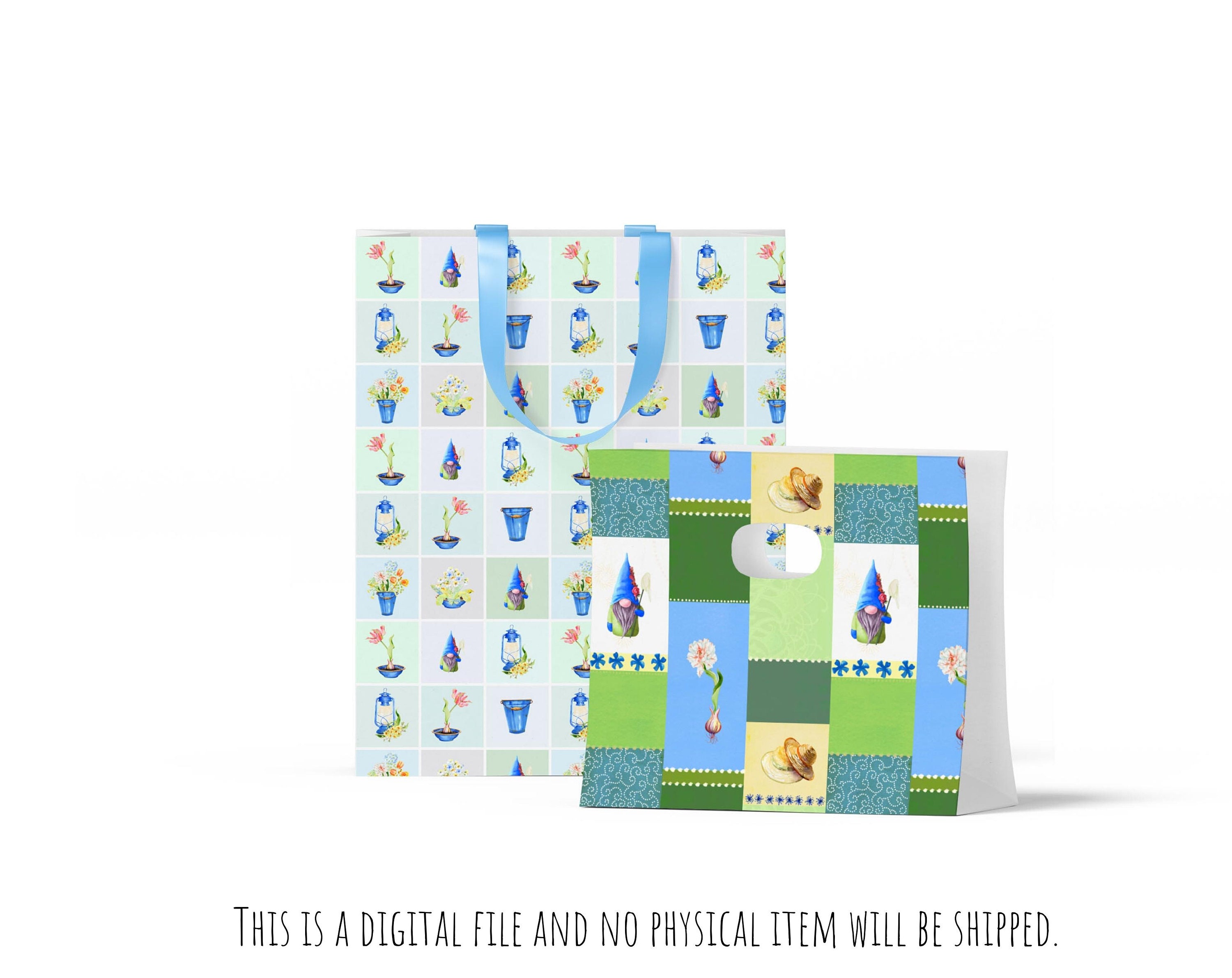 Watercolor Garden Digital Paper, 12 Seamless Patterns. Handpainted Farm ...