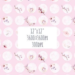 Watercolor Sakura Digital Paper, 12 Seamless Patterns. Handpainted ...