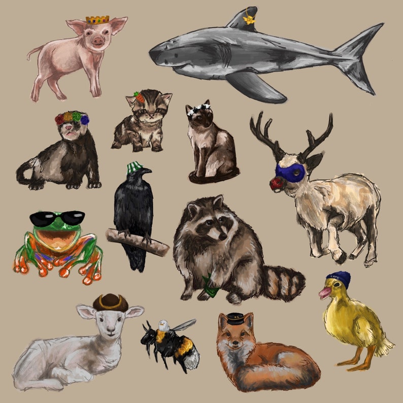 DSMP Animals Digital Print - Etsy