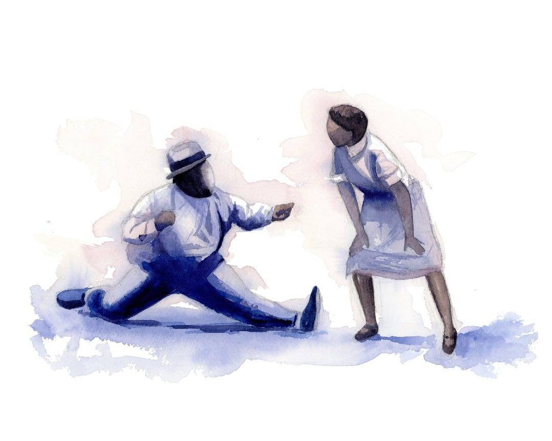 Jazz Dance Watercolor Print | Troy Brown, Sr. and Ivie Anderson | Solo ...
