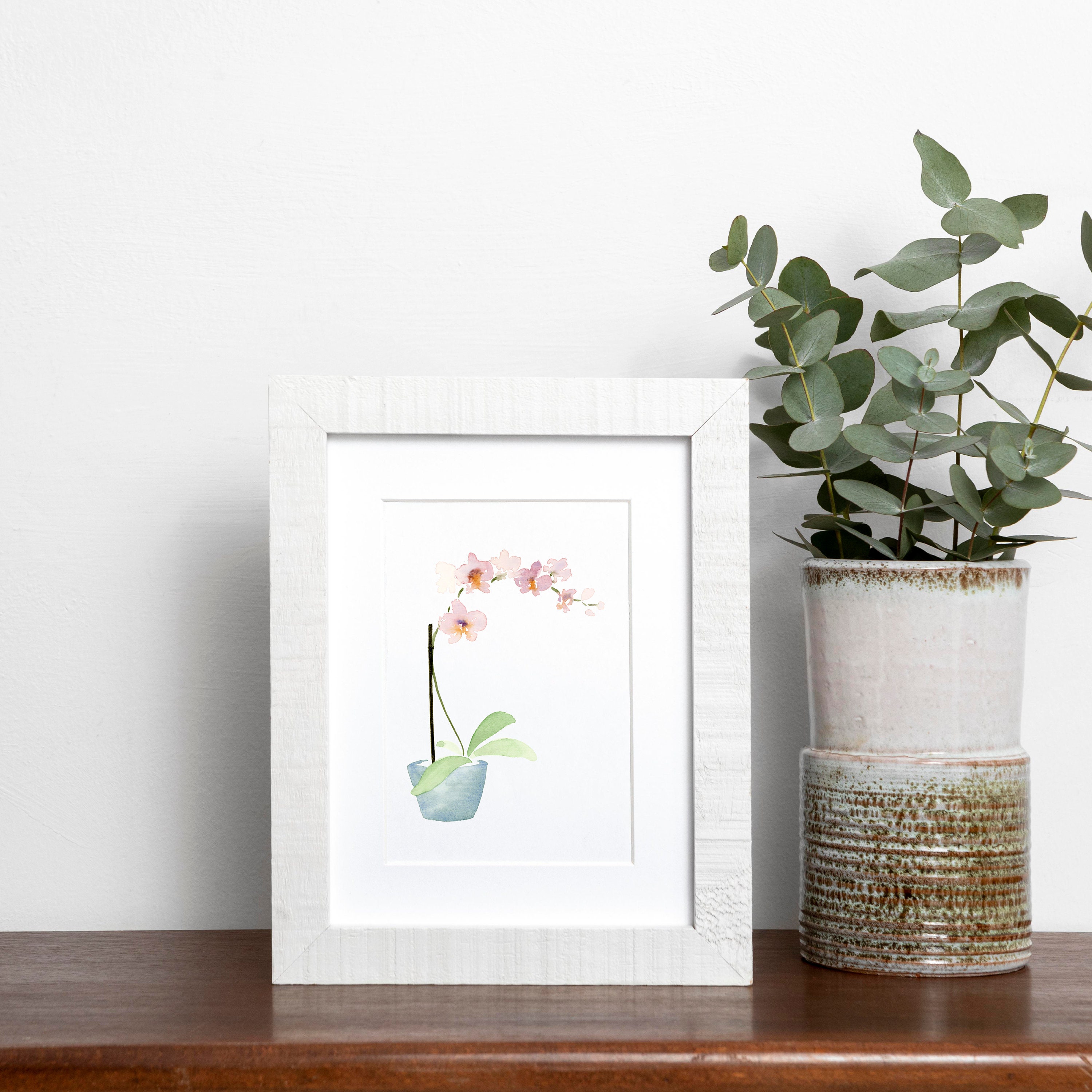 Watercolor Orchid Flower Print - Etsy