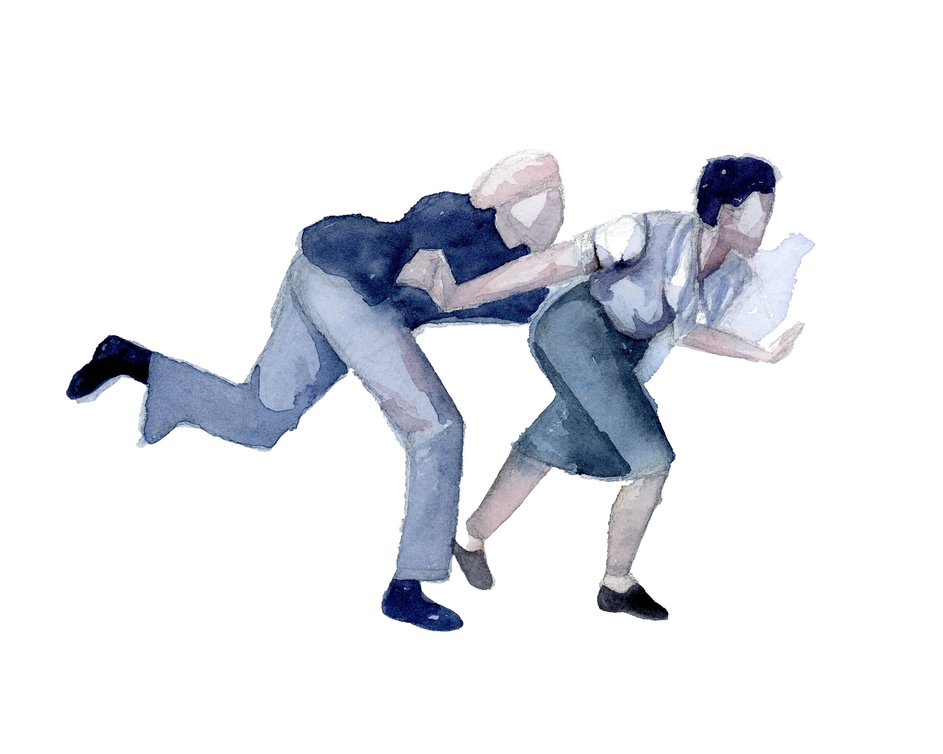 Swing Dance Watercolor Print George Greenidge and Ella Gibson Tandem ...