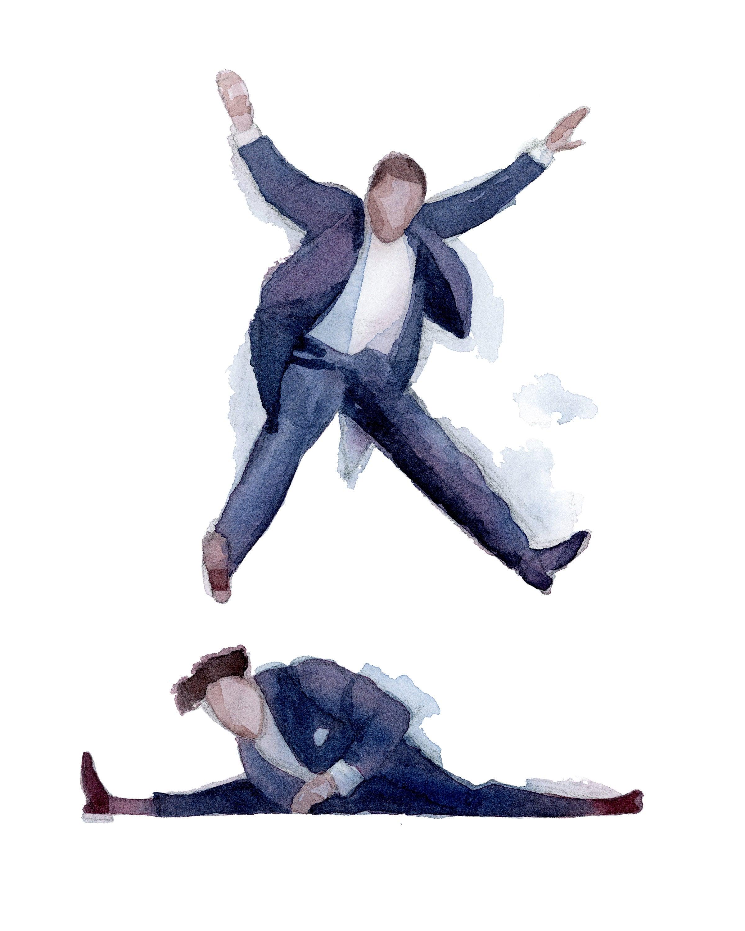 Nicholas Brothers Watercolor Print | Tap Dance | Jazz Dance - Etsy