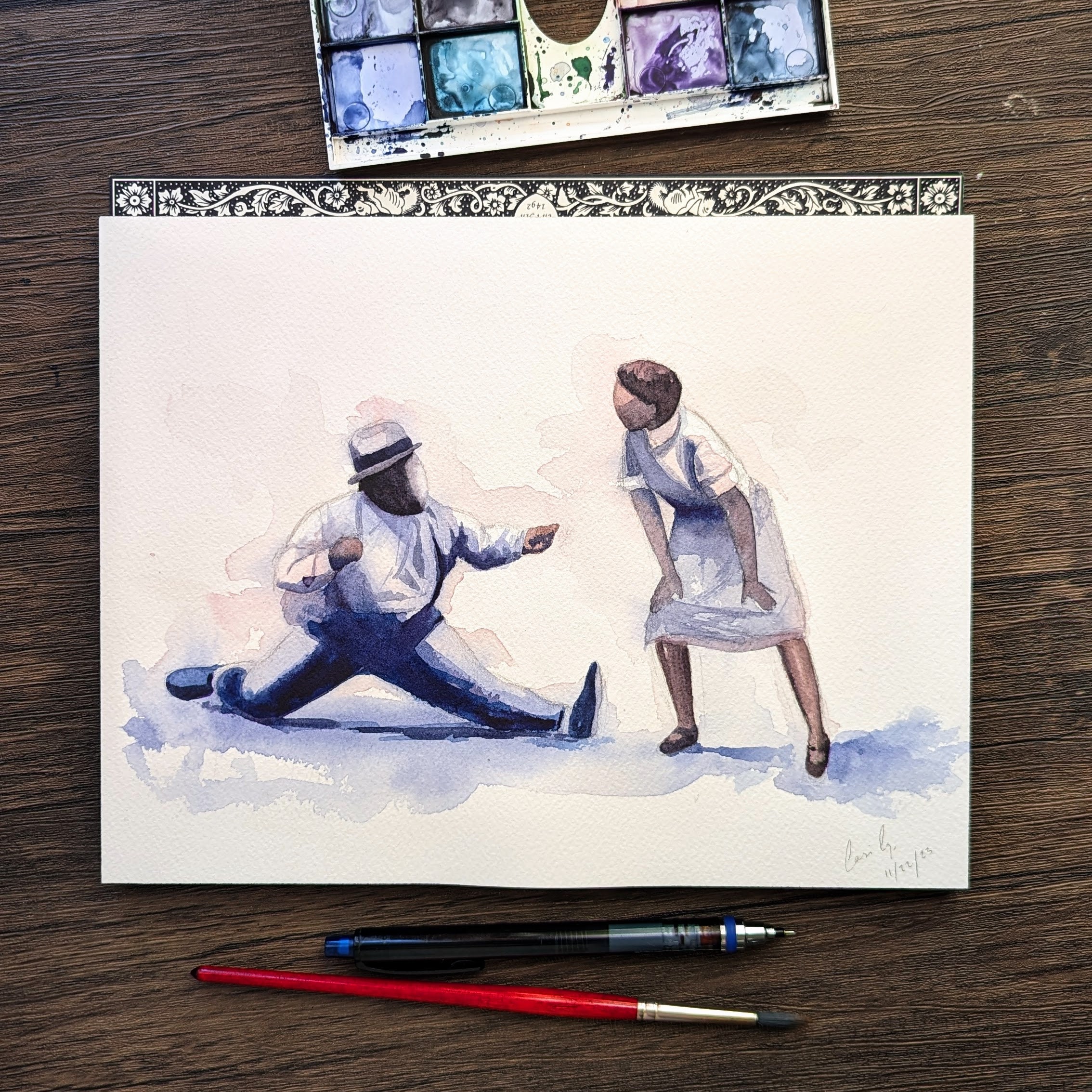 Jazz Dance Watercolor Print Troy Brown, Sr. and Ivie Anderson Solo Jazz ...
