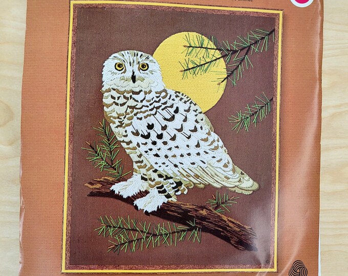 Vintage Dimensions Sunset Stitchery Crewel Embroidery Kit Great Snowy ...