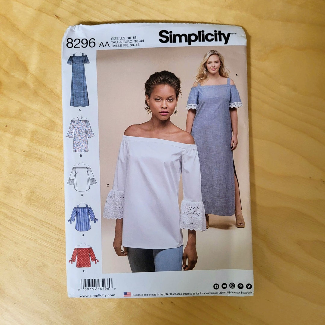 Simplicity Sewing Pattern 8296 Misses and Women's Dress, Top or Tunic Sizes 10-18 - Etsy
