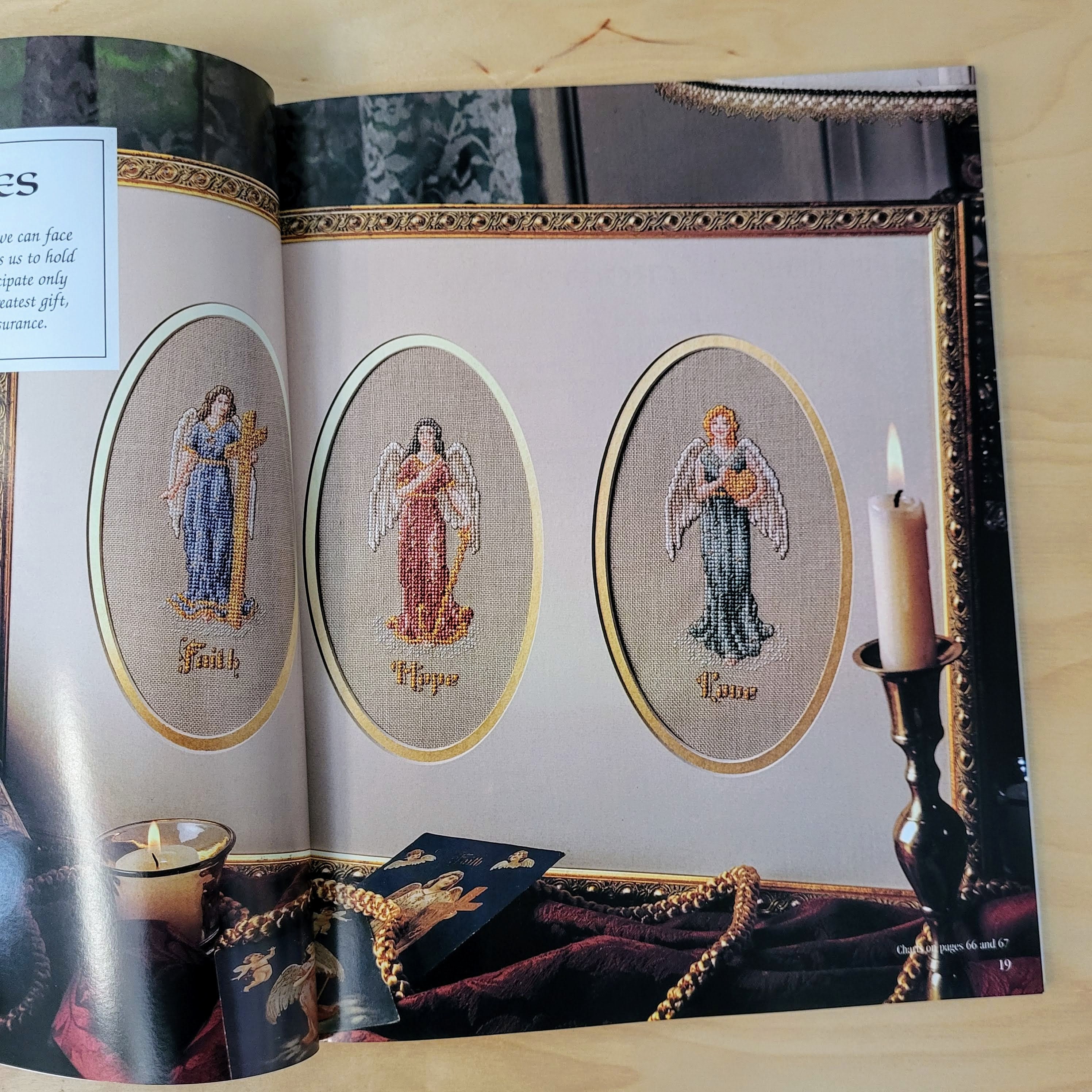 Vintage Counted Cross Stitch Book Angels Remembered by Leisure Arts - Etsy