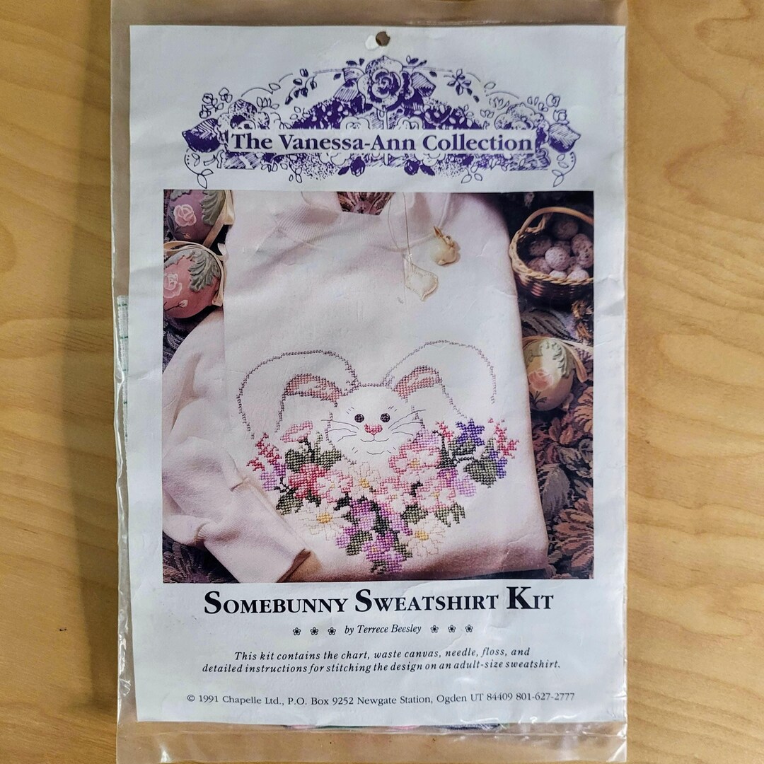 The Vanessa-ann Collection Counted Cross Stitch Somebunny Sweatshirt ...
