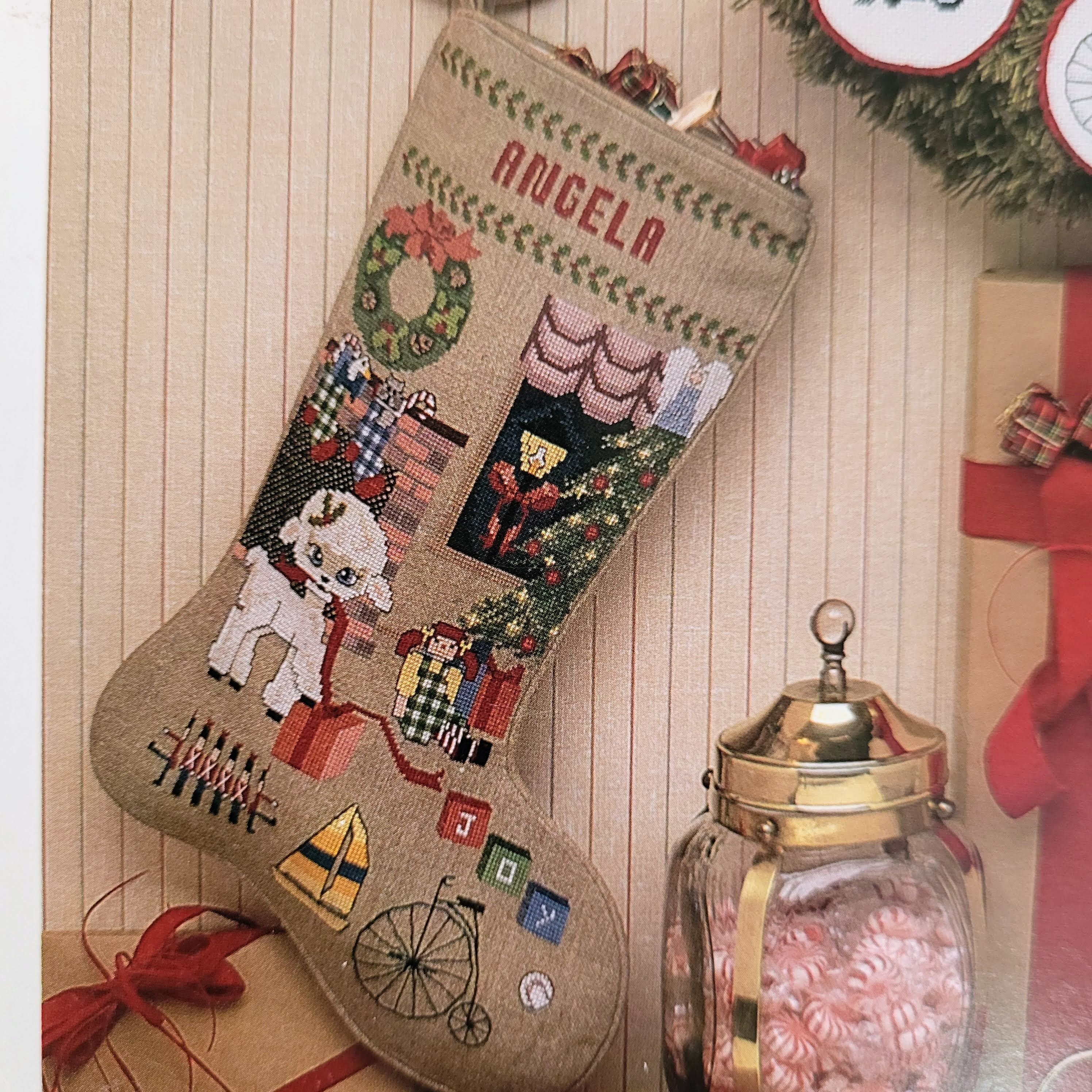 Christmas Stocking Counted Cross Stitch Pattern by Gail Lamb Hughes - Etsy