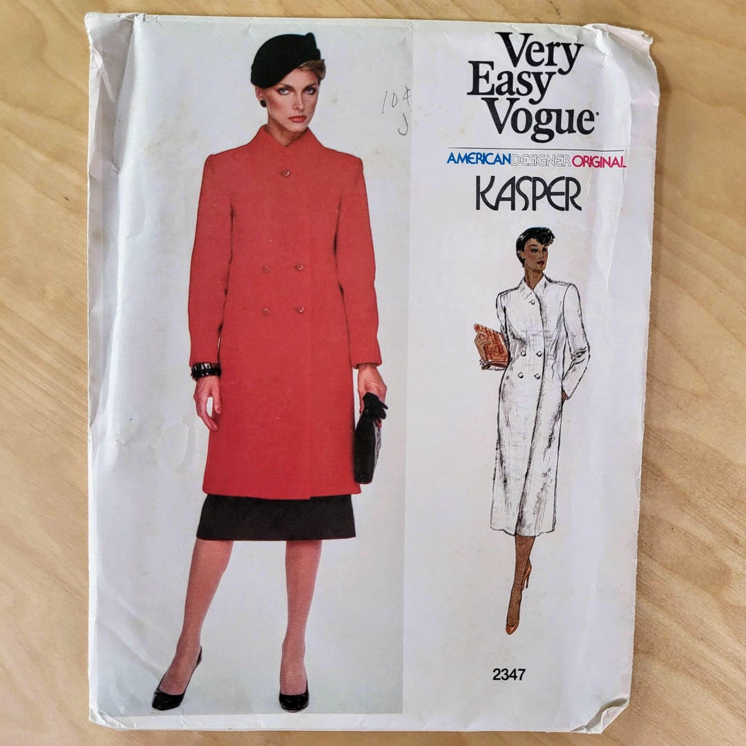 Vogue Sewing Pattern 2347 Women's Coat and Skirt Size 12 - Etsy