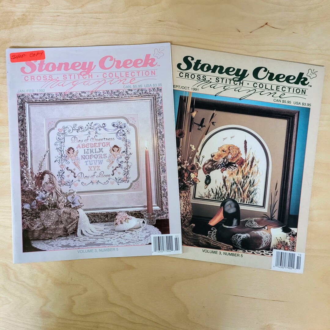 Set of 2 Vintage Stoney Creek Collection Counted Cross Stitch Magazine ...