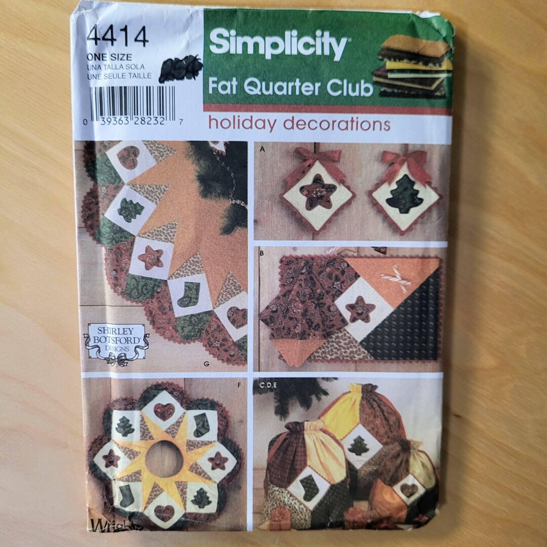 Simplicity Sewing Pattern 4414 Christmas Decorations, Home Decor - Etsy