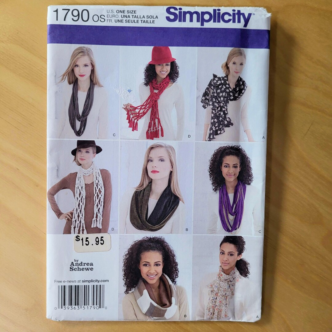 Simplicity Sewing Pattern 1790 Scarves One Size - Etsy