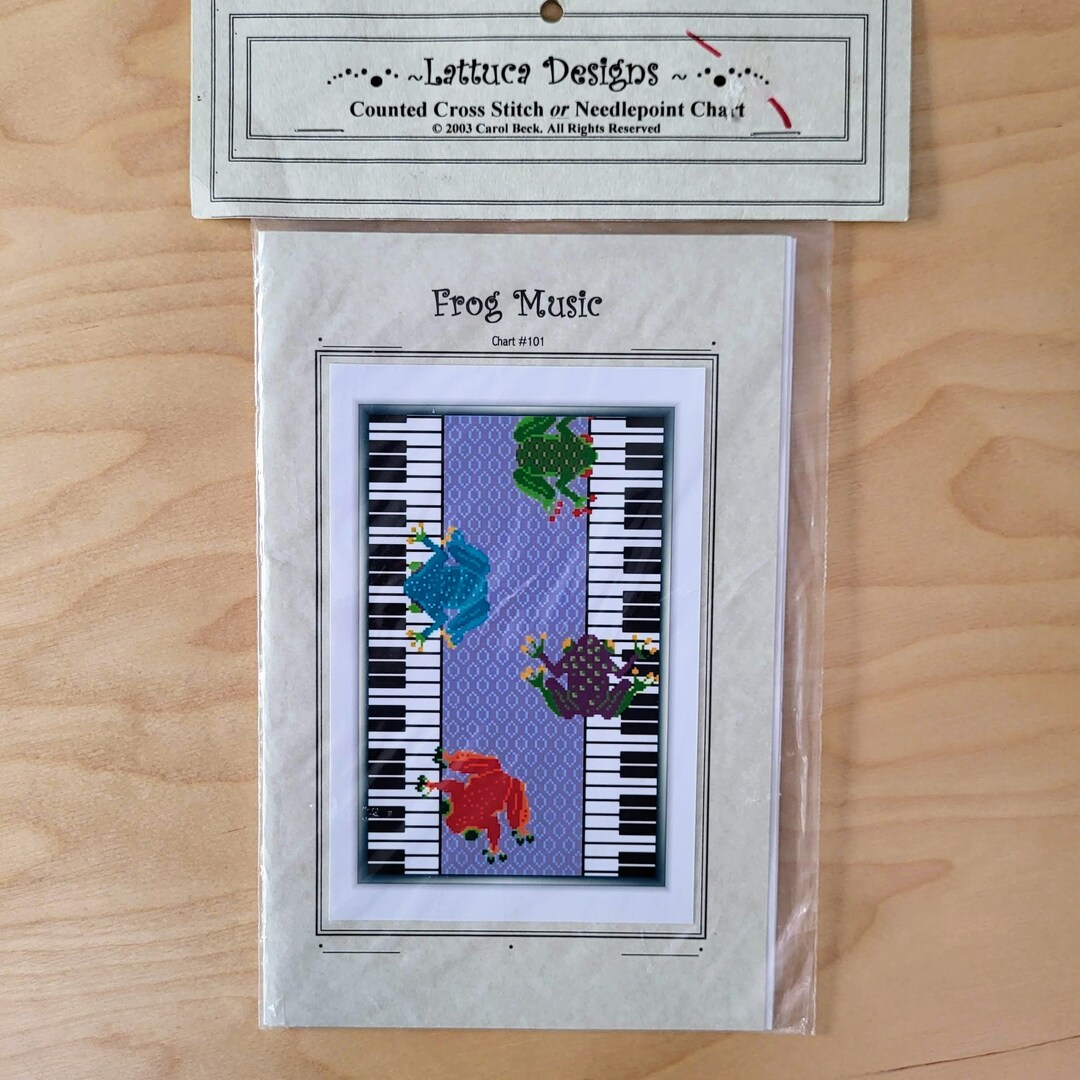 Vintage Lattuca Designs Counted Cross Stitch Pattern Frog Music - Etsy