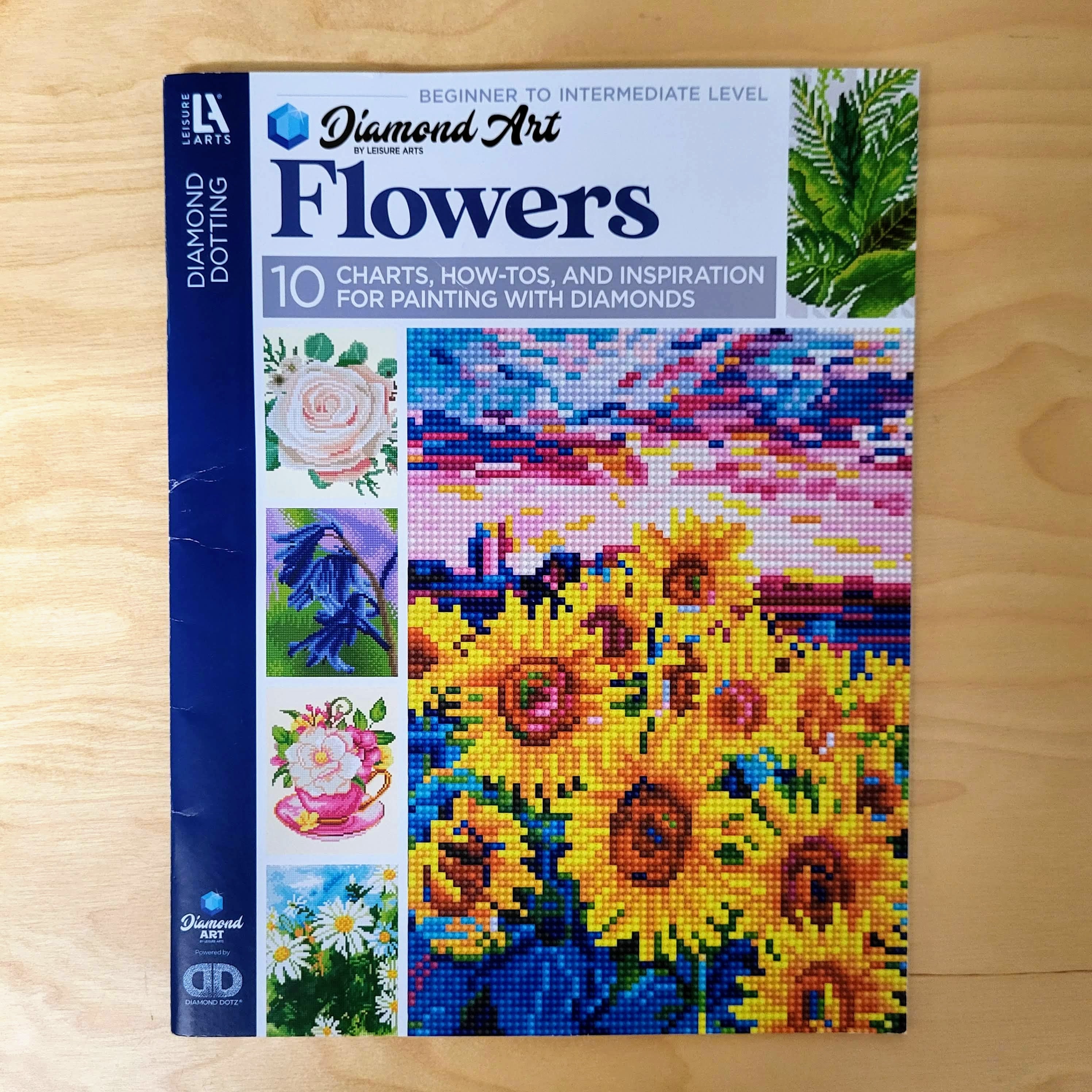 10 Charts Diamond Art Booklet Flowers by Leisure Arts, Diamond Dotting ...