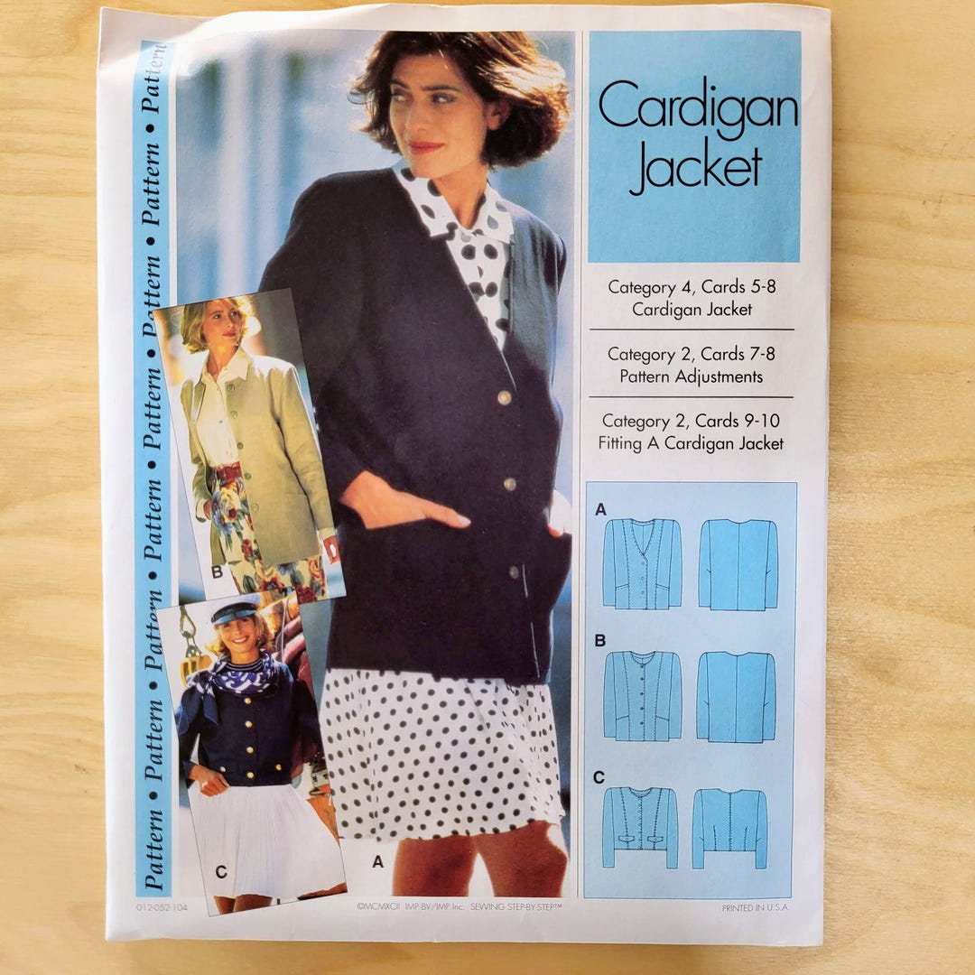 Step-by-step Sewing Pattern Cardigan Jackets Size 4-22 - Etsy
