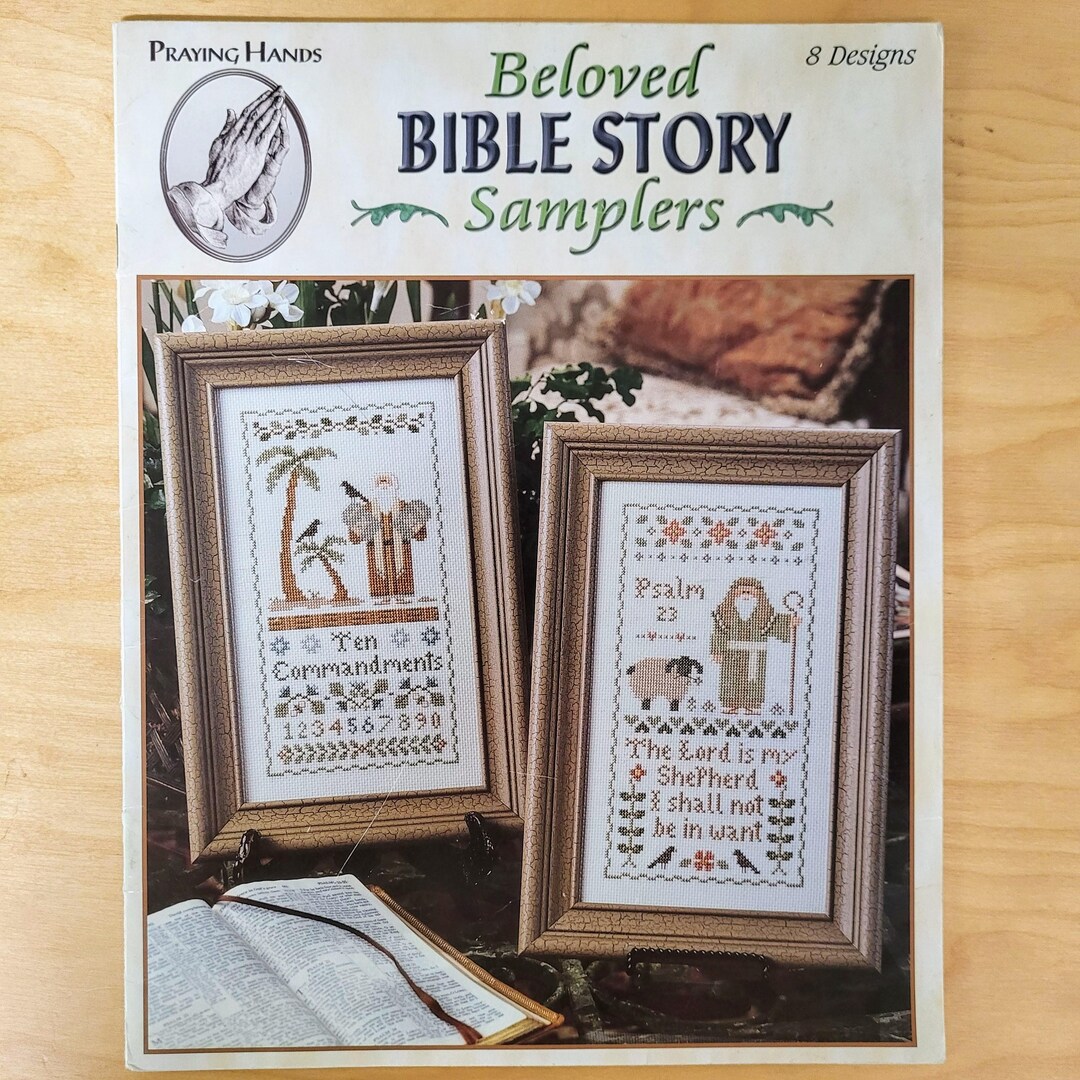 Vintage Praying Hands Counted Cross Stitch Booklet Beloved Bible Story ...