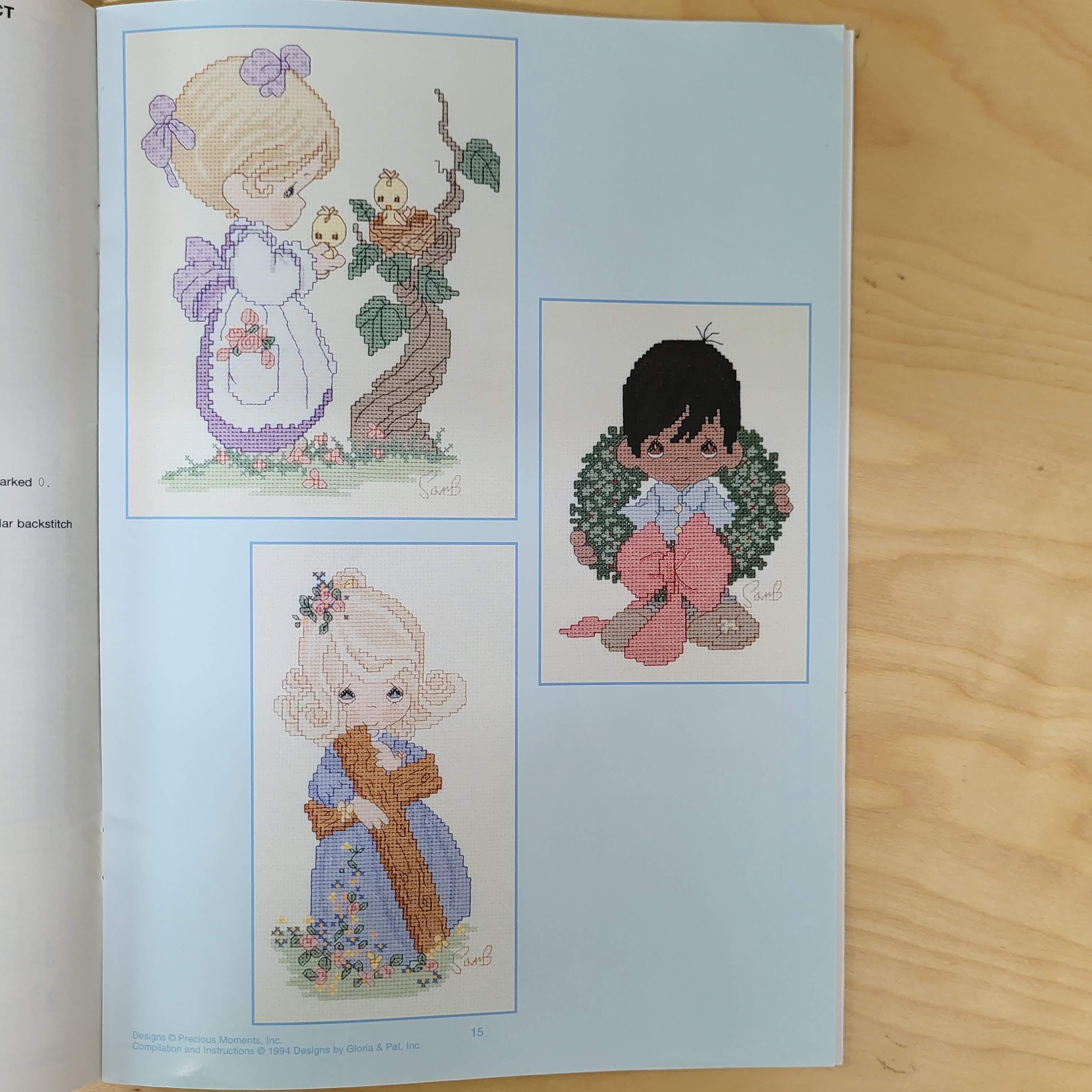 Vintage Precious Moments Cross Stitch Booklet Designs by Gloria and Pat ...