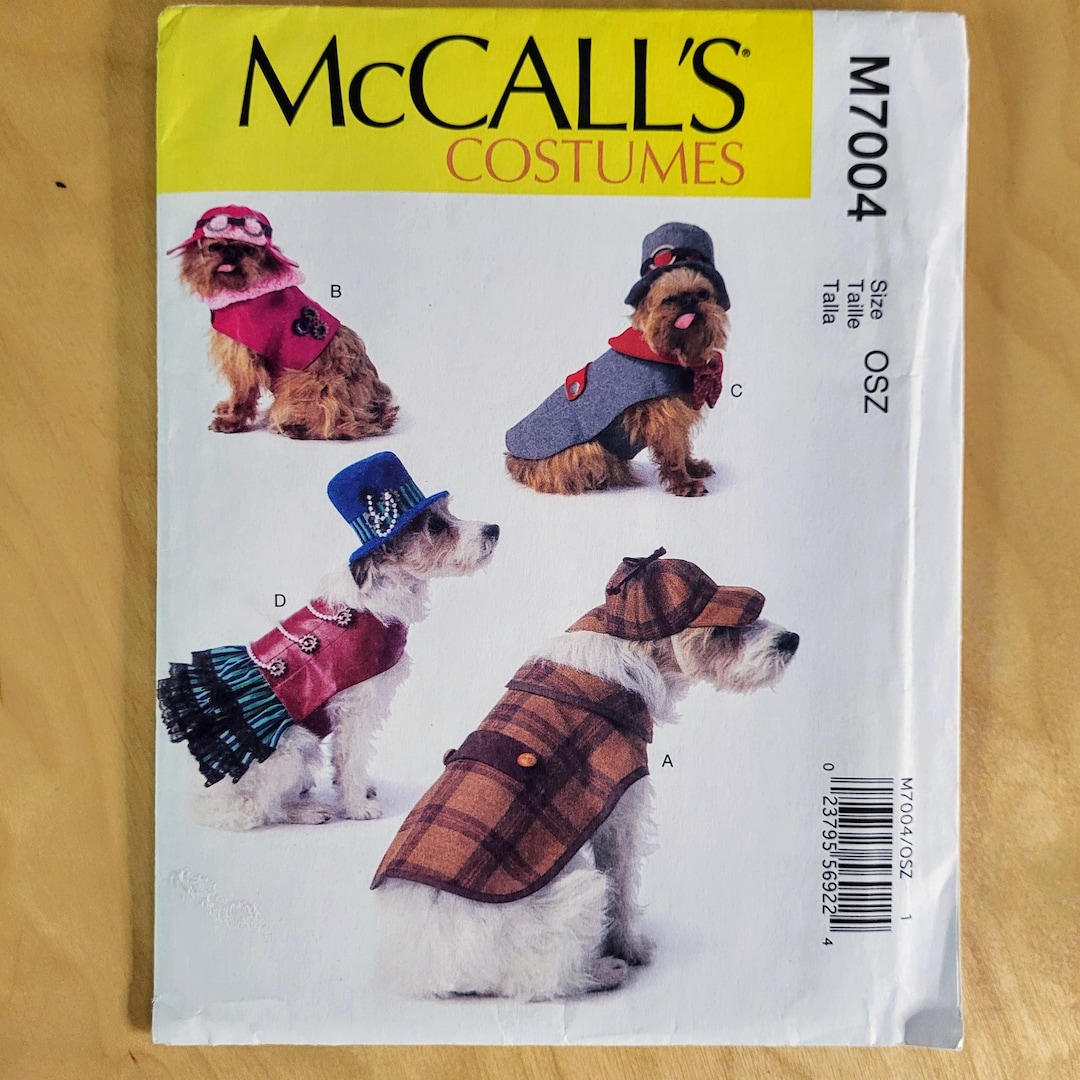 Mccall's Sewing Pattern M7004 Pet, Dog, Puppy Costumes Size OSZ - Etsy