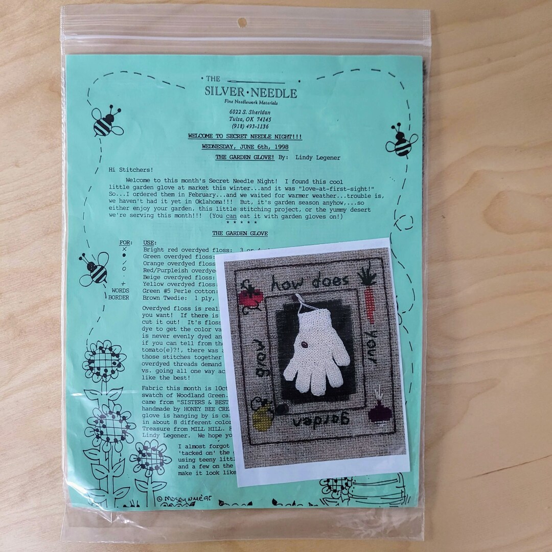 The Silver Needle SECRET NEEDLE NIGHT the Garden Glove Counted Cross ...