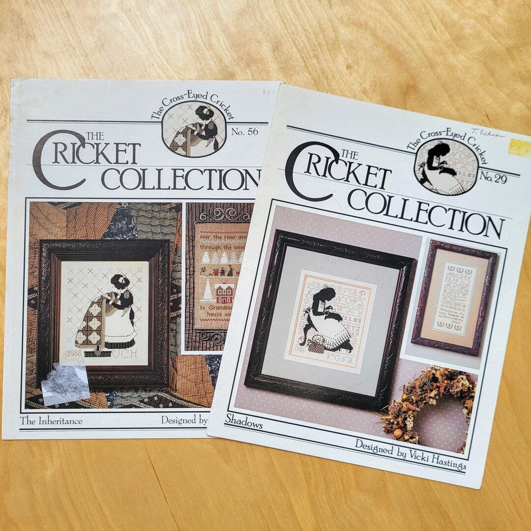 Set of 2 Vintage the Cricket Collection Counted Cross Stitch Patterns ...