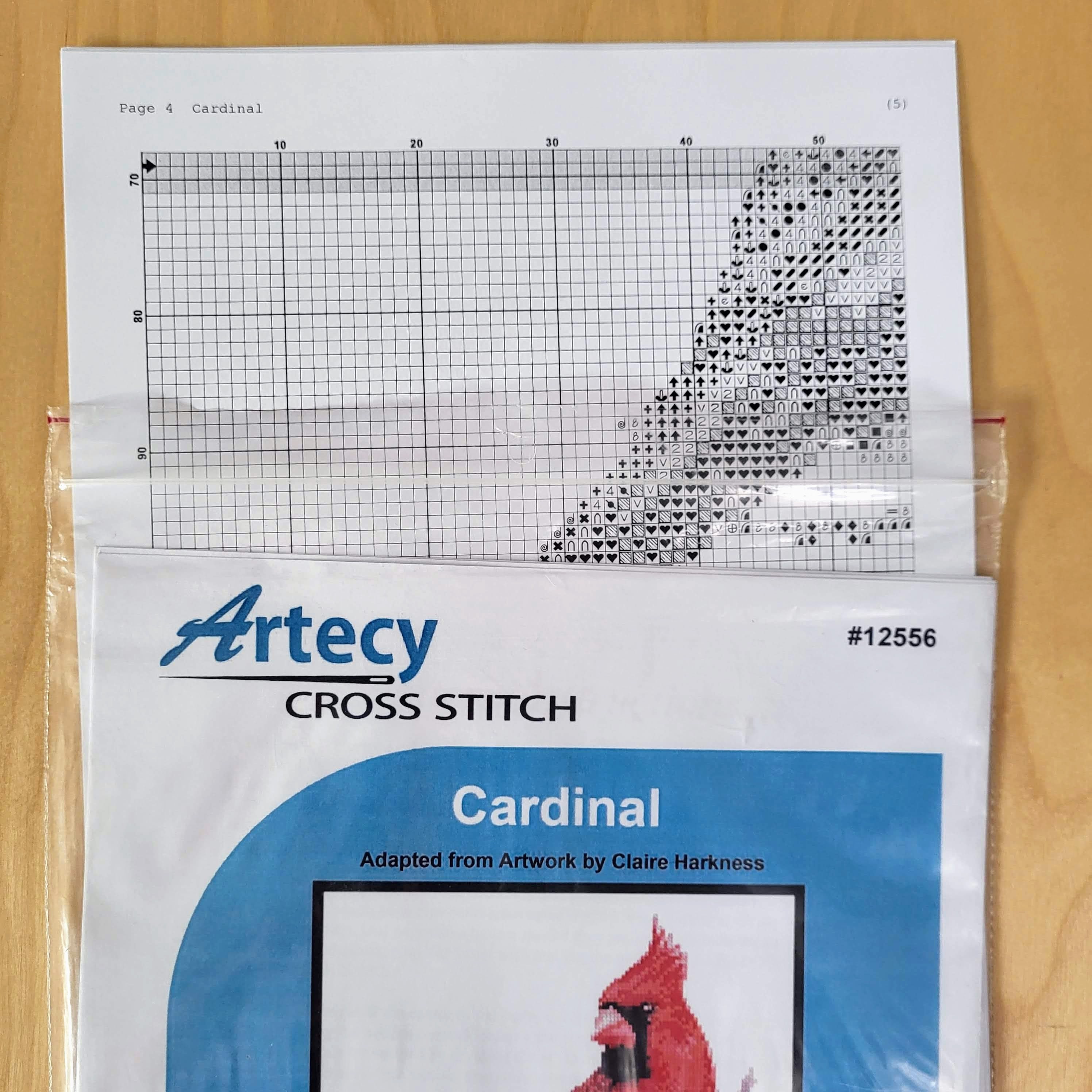 Artecy Cross Stitch Counted Cross Stitch Pattern Cardinal by Claire ...