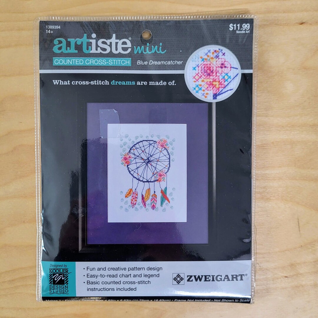 Kooler Design Studio Artiste Mini Counted Cross Stitch Kit Blue ...