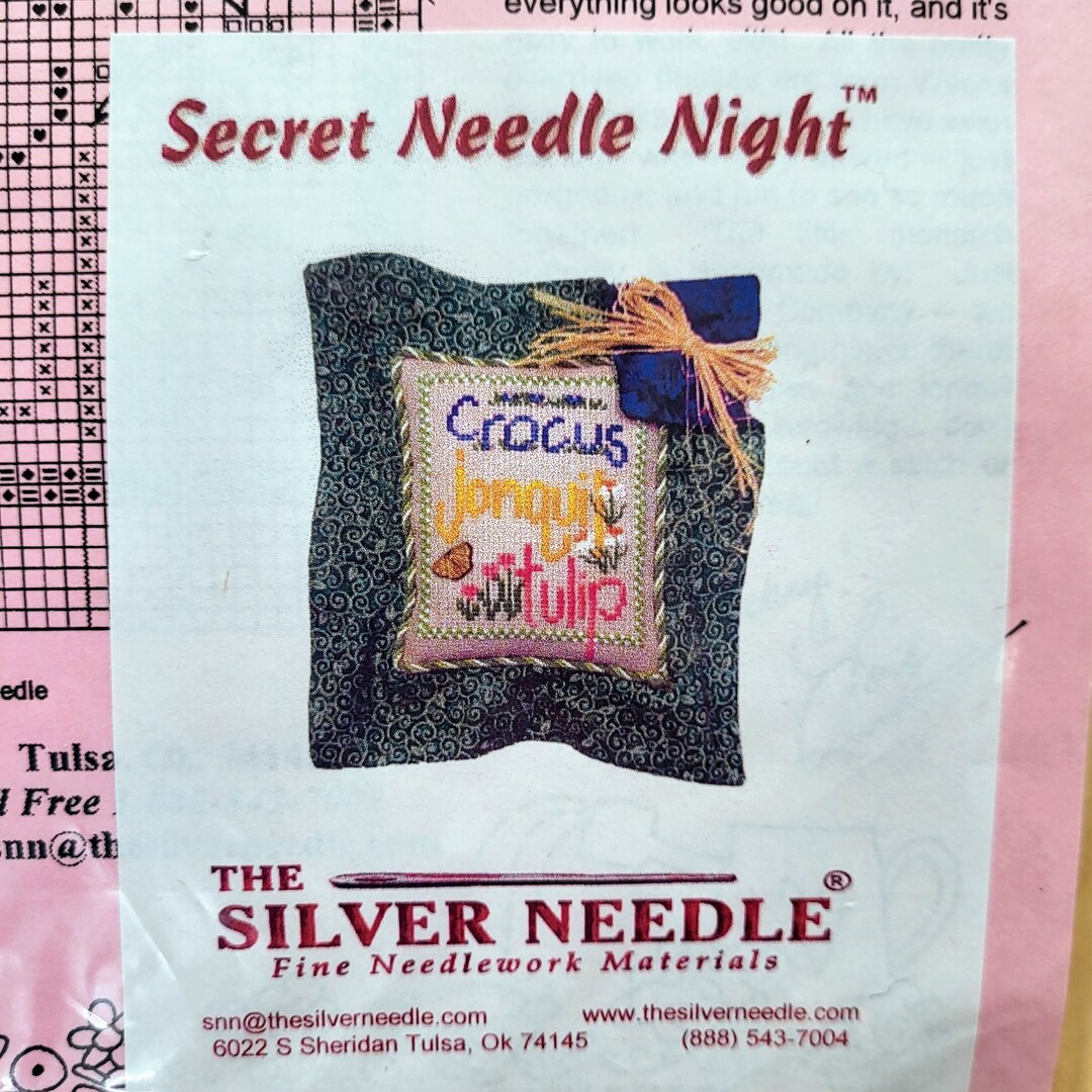The Silver Needle SECRET NEEDLE NIGHT Spring Sampler Counted Cross ...