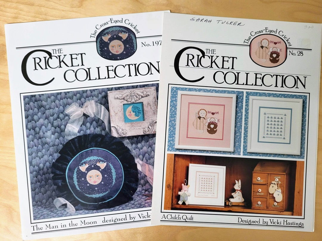 Set of 2 the Cricket Collection Cross Stitch Booklets A Child's Quilt ...