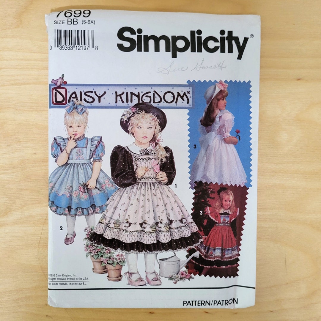Simplicity Daisy Kingdom Sewing Pattern 7699 Toddler Ruffle Dress, Gathered Skirt, Little Girl's ...