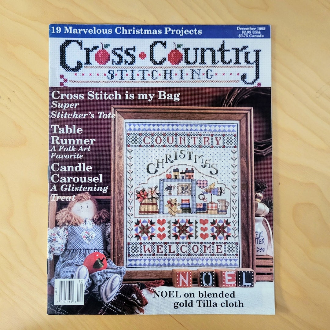 Vintage Cross Stitch Magazine Cross Country Stitching December 1993 ...