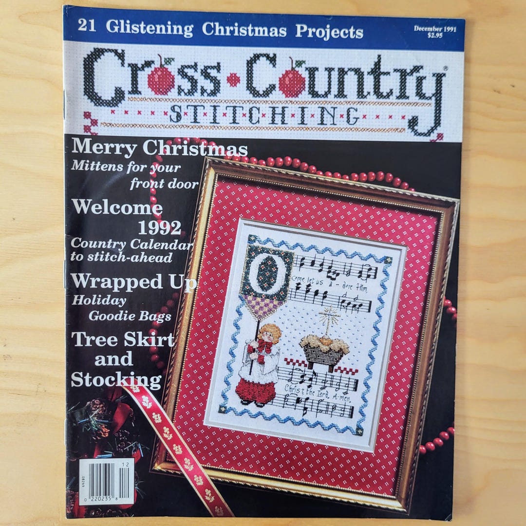 Vintage Cross Stitch Magazine Cross Country Stitching December 1991 ...