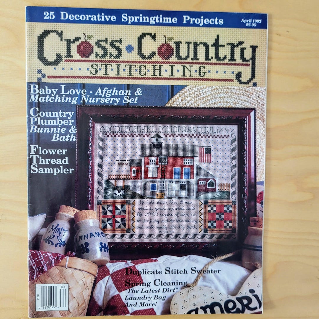 Vintage Cross Stitch Magazine Cross Country Stitching April 1992 ...
