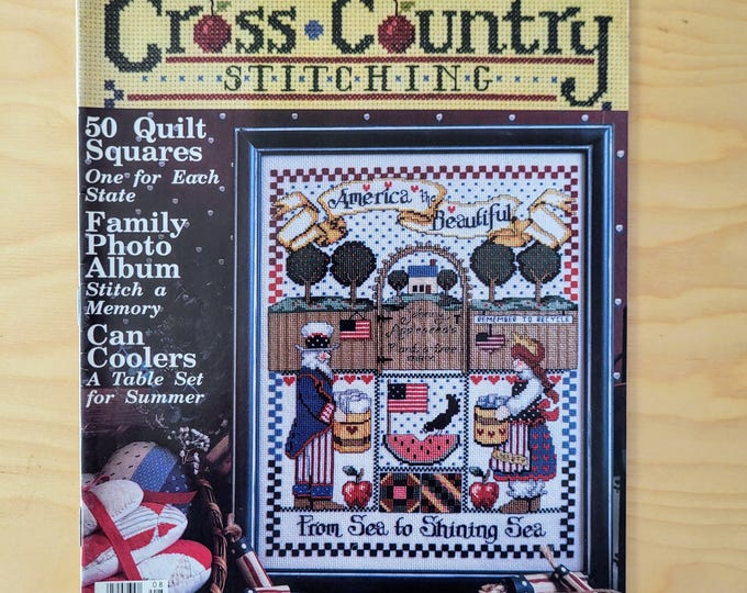 Vintage Cross Stitch Magazine Cross Country Stitching August 1992 ...
