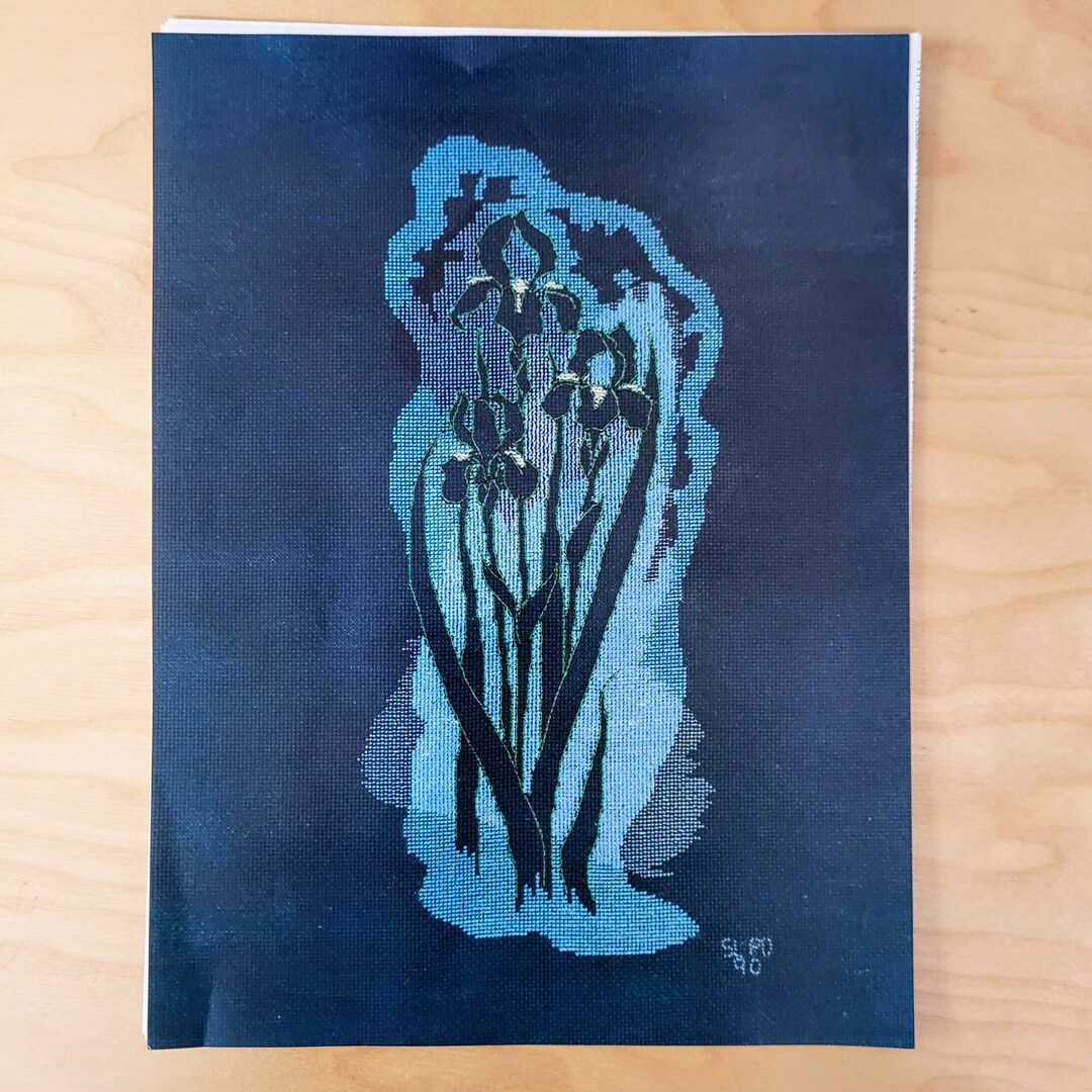 Vintage Assisi Iris Embroidery Pattern by Sue Lentz Needlework - Etsy