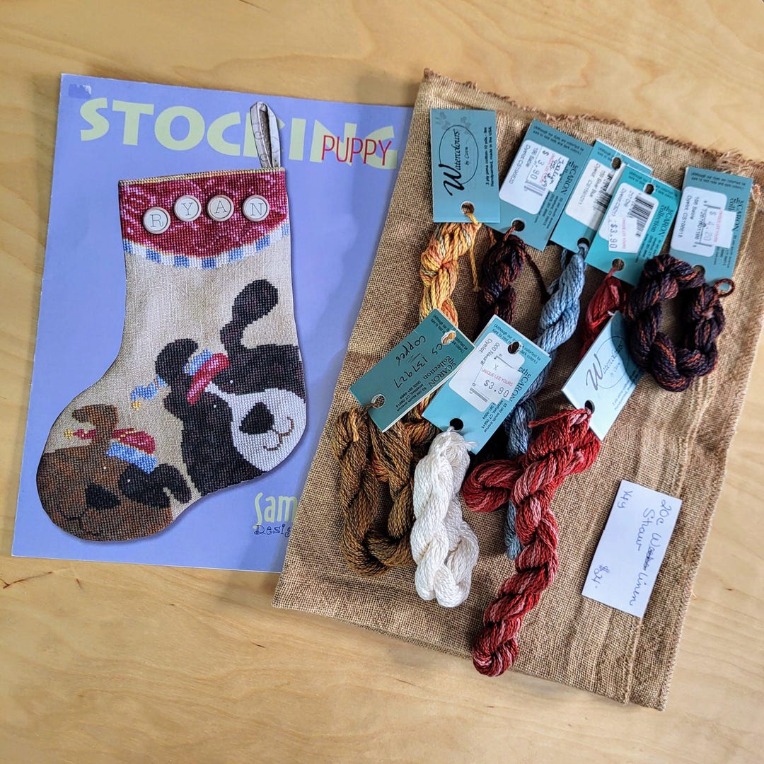 Samsarah Design Studio Counted Cross Stitch Kit Christmas Puppy ...