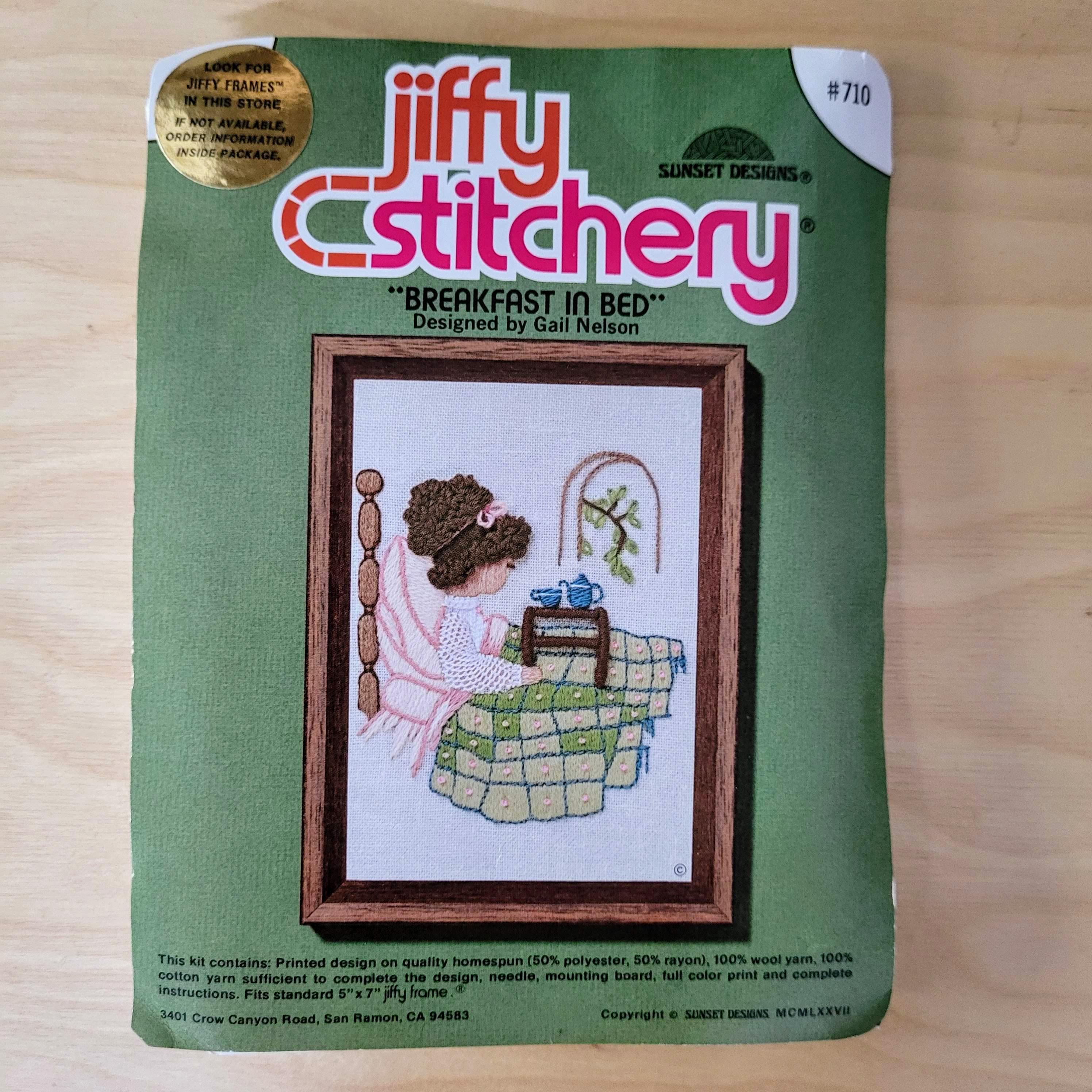 Vintage Dimensions Jiffy Stitchery Crewel Embroidery Kit Breakfast in ...