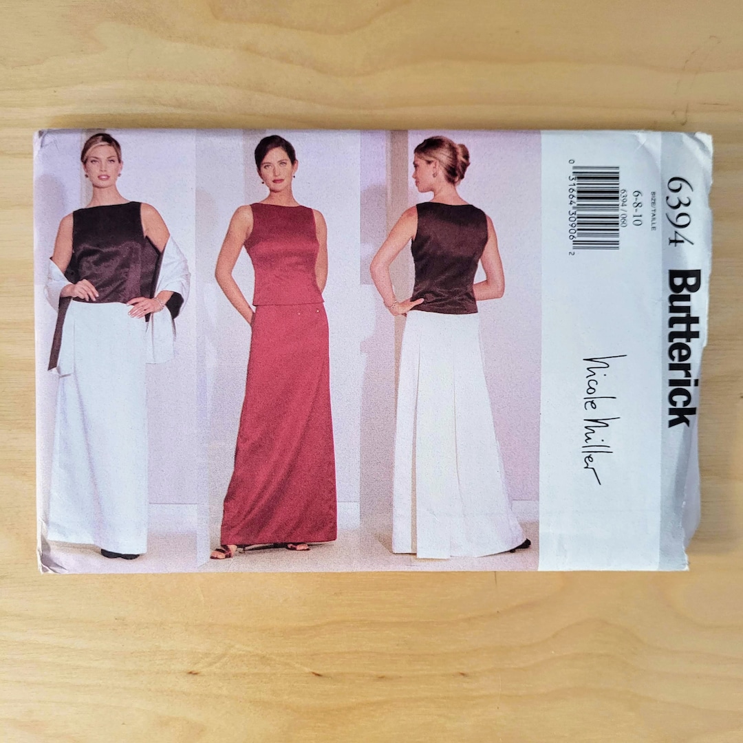 Butterick Sewing Pattern 6394 Women Skirt, Petite Top, Top and Stole ...