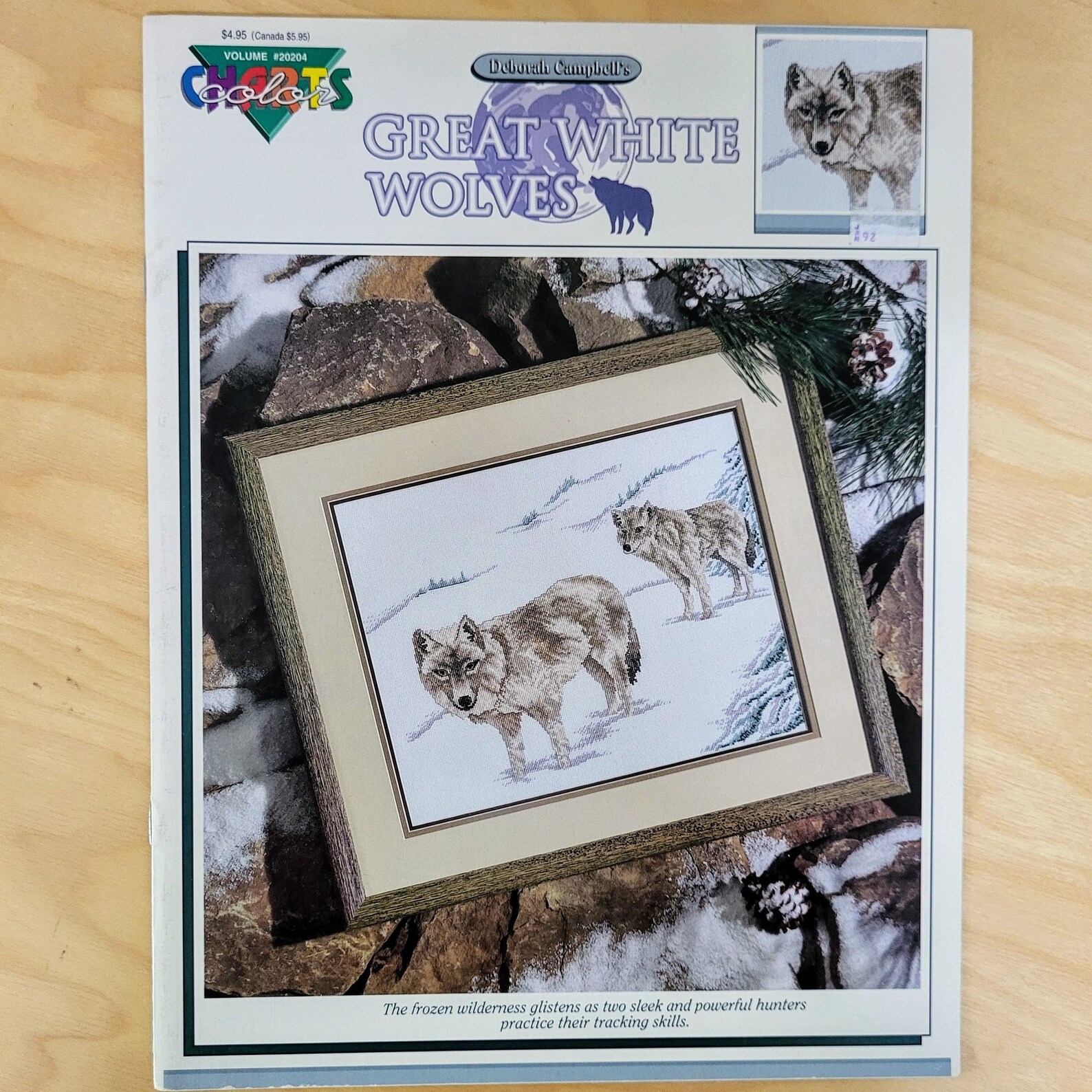 Color Charts Counted Cross Stitch Leaflet Great White Wolves, Wolf ...