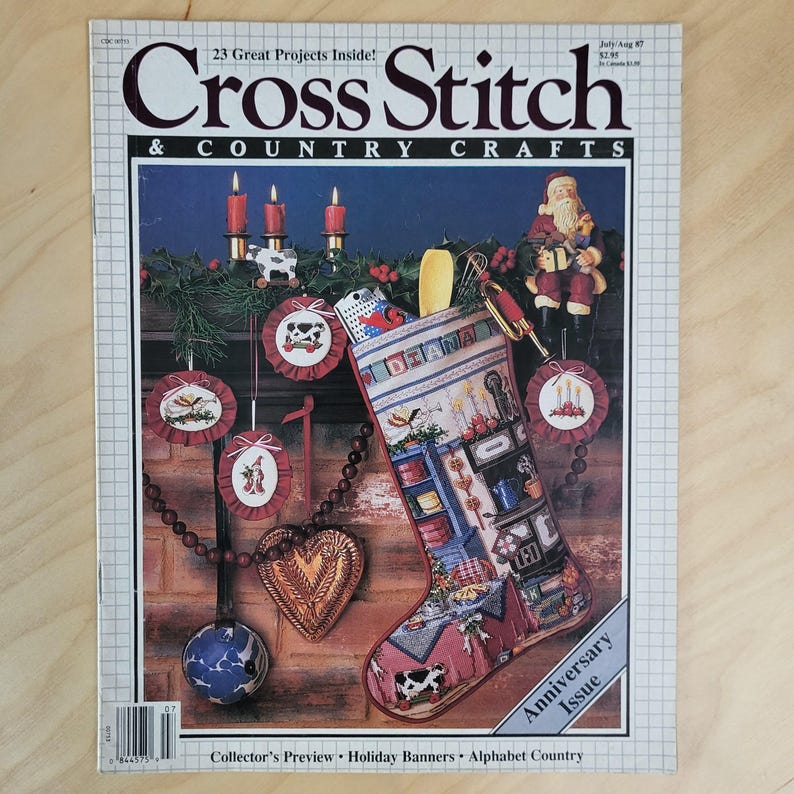 Cross Stitch and Country Crafts Magazine With 23 Projects July/aug 1987 ...