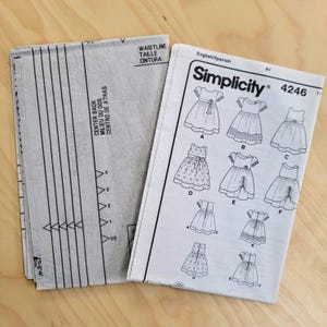 Simplicity Sewing Pattern 4246 Little Girl's Dress, Size 1/2,1,2,3,4 - Etsy