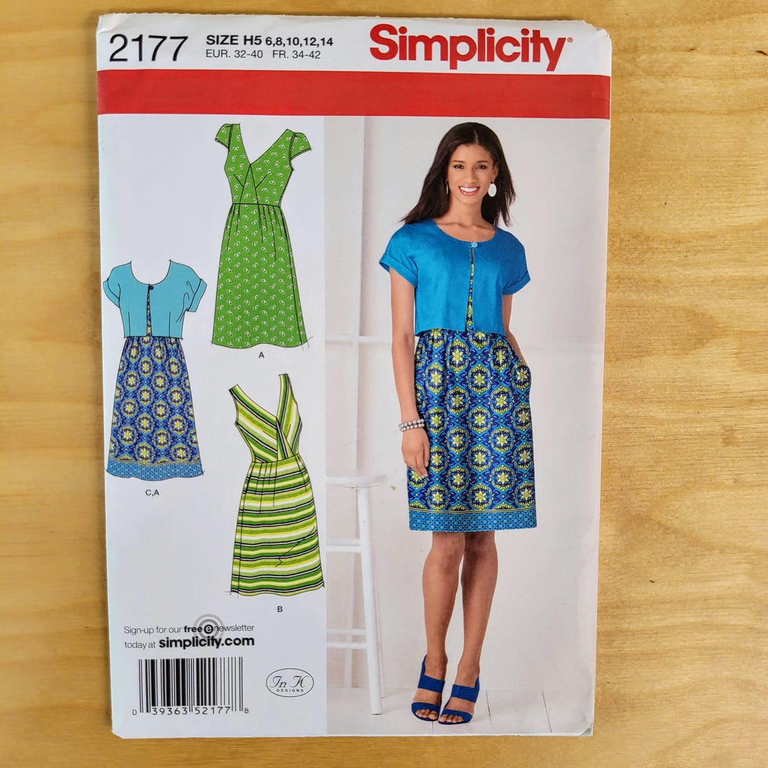 Simplicity Sewing Pattern 2177 Misses' Dress and Jacket Sizes 6-14 - Etsy