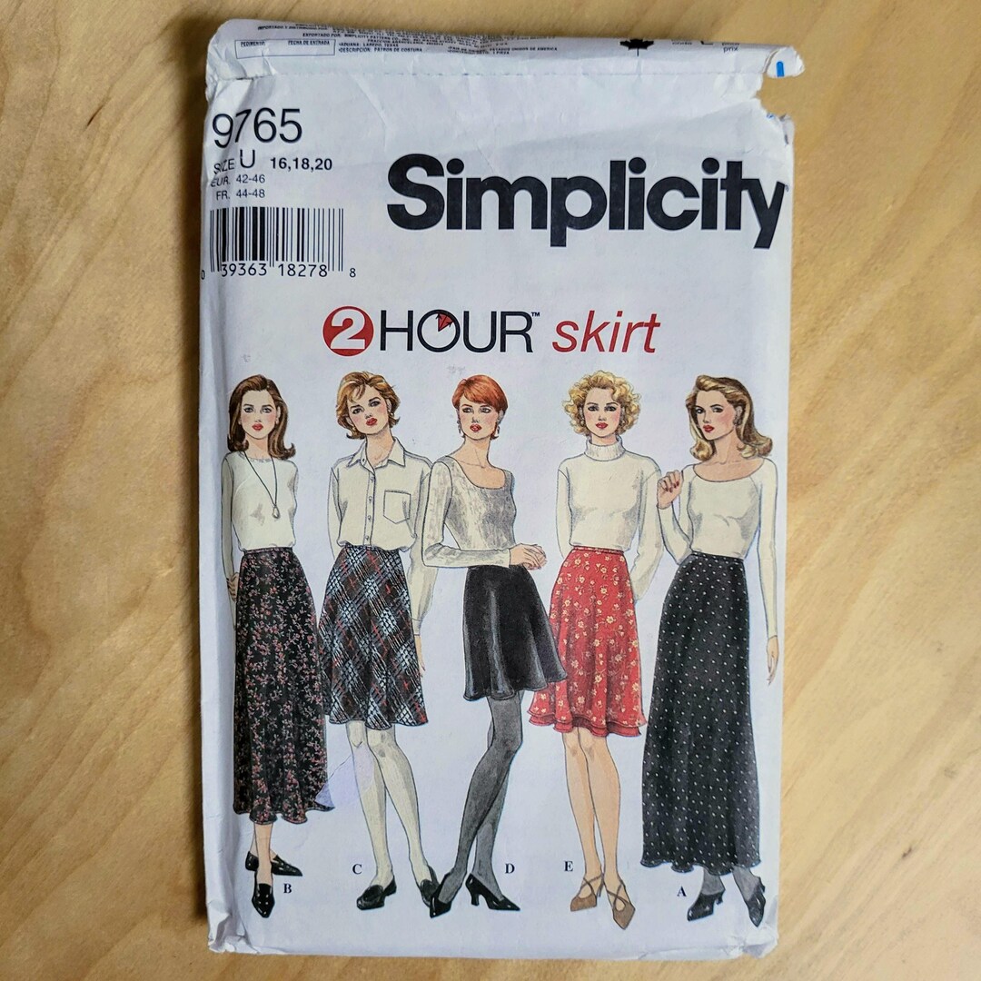 Simplicity Sewing Pattern 9765 Woman Bias Skirt Size 16-20 - Etsy