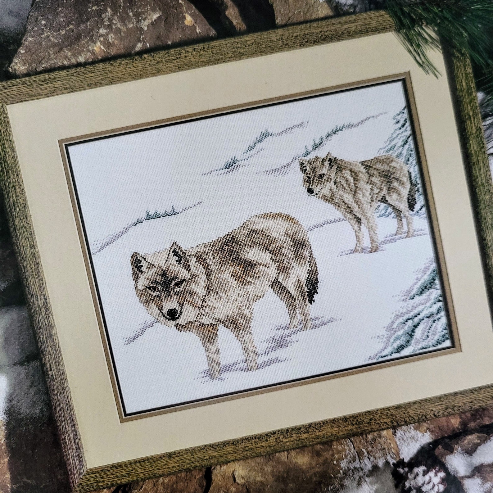 Color Charts Counted Cross Stitch Leaflet Great White Wolves, Wolf ...