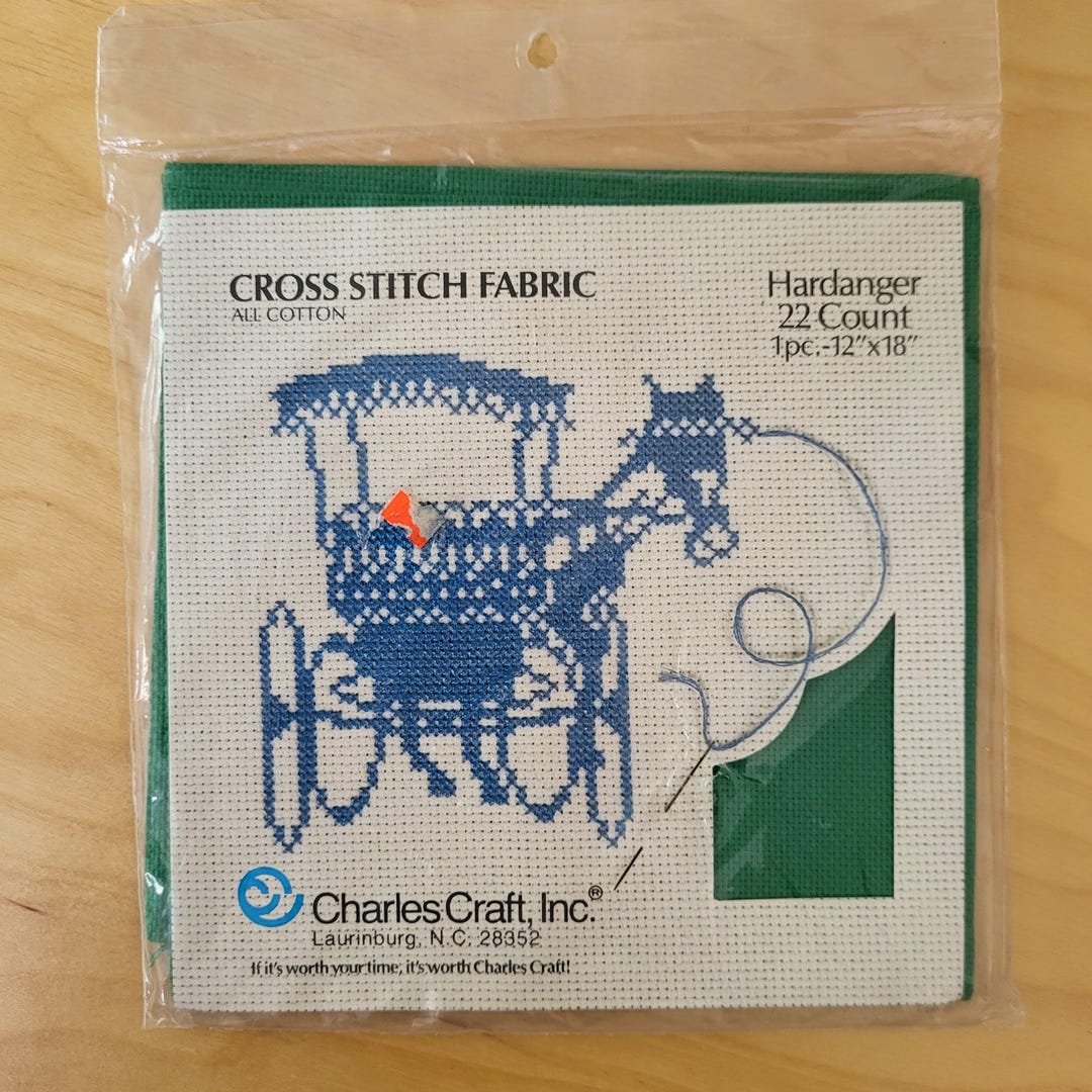 Green Cross Stitch Fabric Aida 22 Ct 12