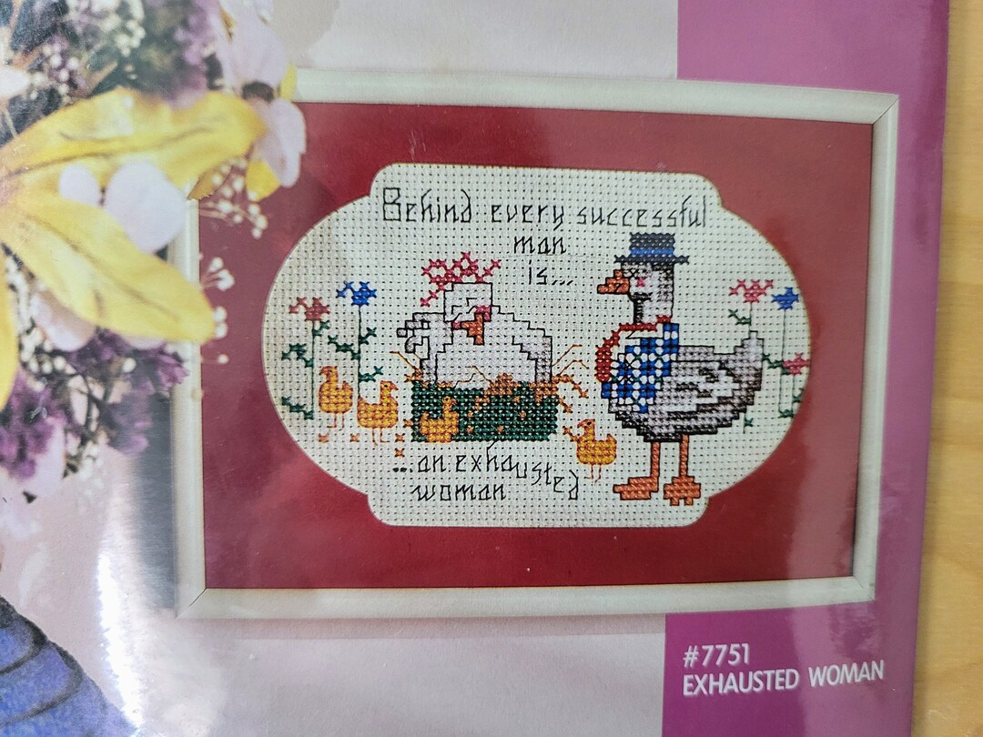 Counted Cross Stitch Kit Exhausted Woman by Designs for the Needle - Etsy