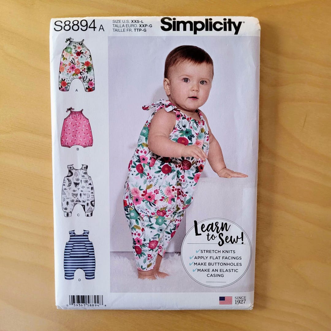 Simplicity Sewing Pattern S8894 Babies Knit Rompers - Etsy