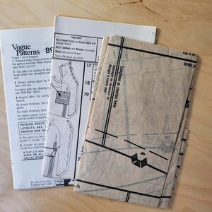 Vogue Sewing Pattern 8968 Misses' Vest Size 14 - Etsy