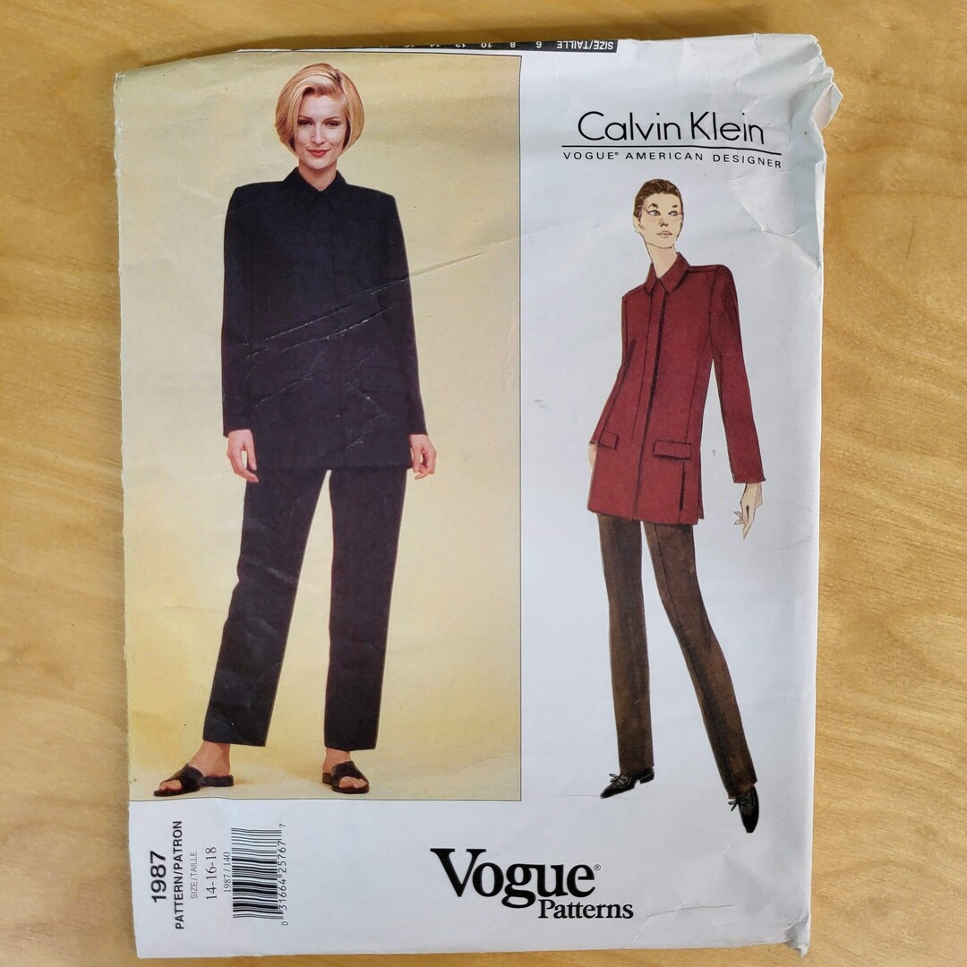Vogue Sewing Pattern 1987 Misses' Jacket and Pants Size 14-18 - Etsy